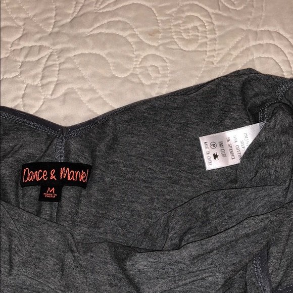 Dance & Marvel | Tops | Heather Grey Halter Bodysuit With Low Cut Back ...